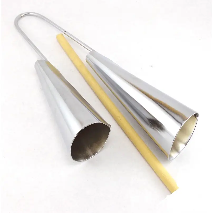 Double Agogô Bells - Stainless Steel - with Beater ⋆ ZumZum Capoeira Shop